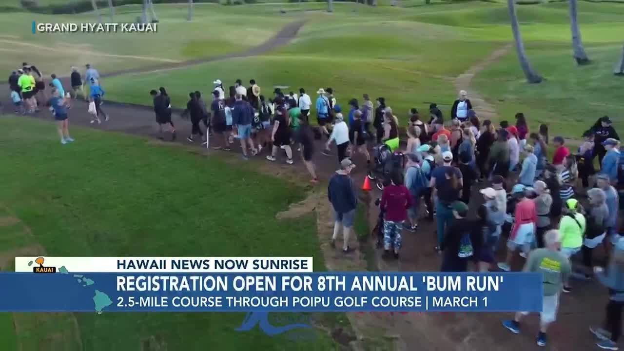 Kauai welcomes the return of 8th annual ‘Bum Run’ - YouTube