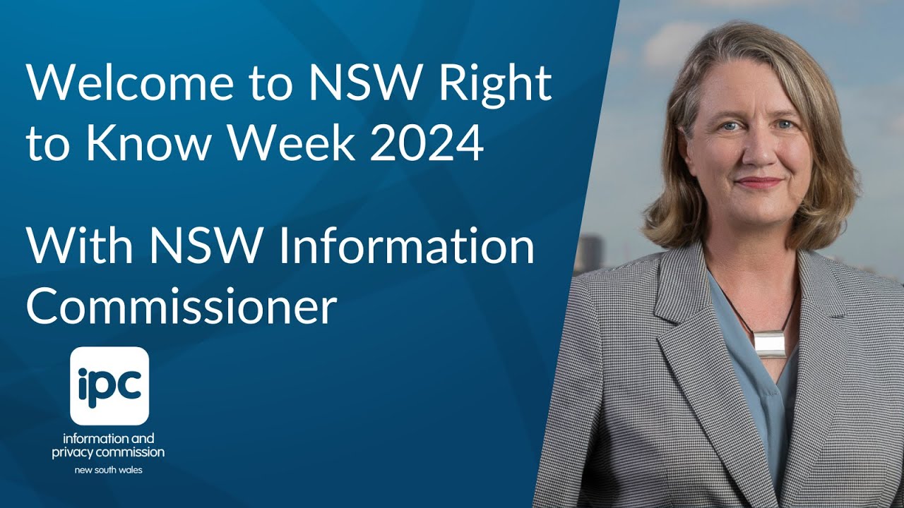 NSW Information Commissioner welcomes you to Right to Know Week NSW ...