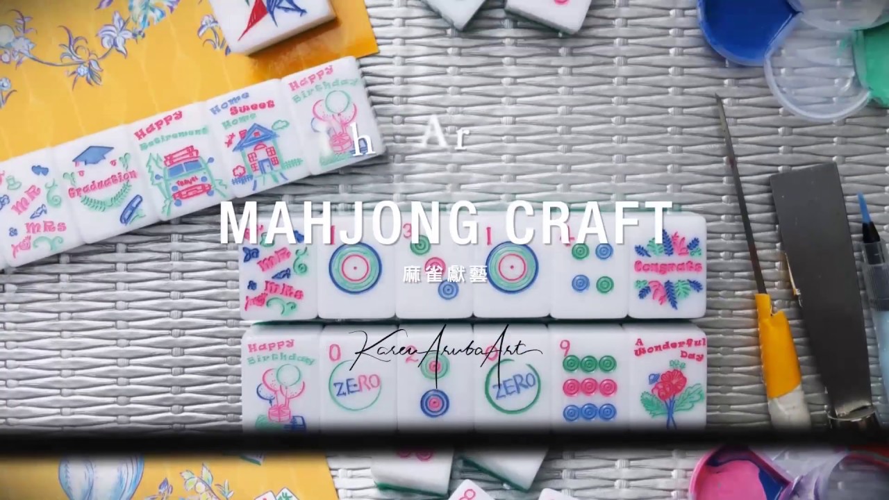 The Art of Mahjong Craft by Karen Aruba Art - YouTube