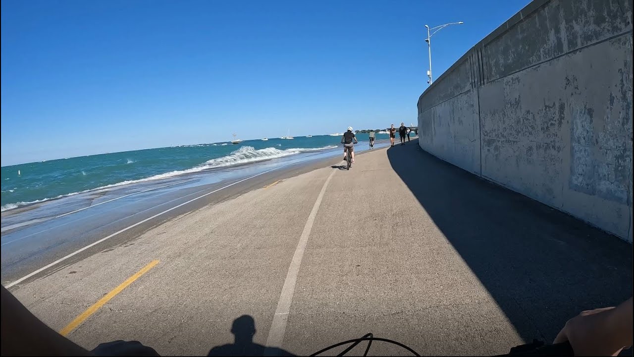 Evanston & Chicago Lakefront Trail (16.6 mile) || TREK ROSCOE || GoPro ...