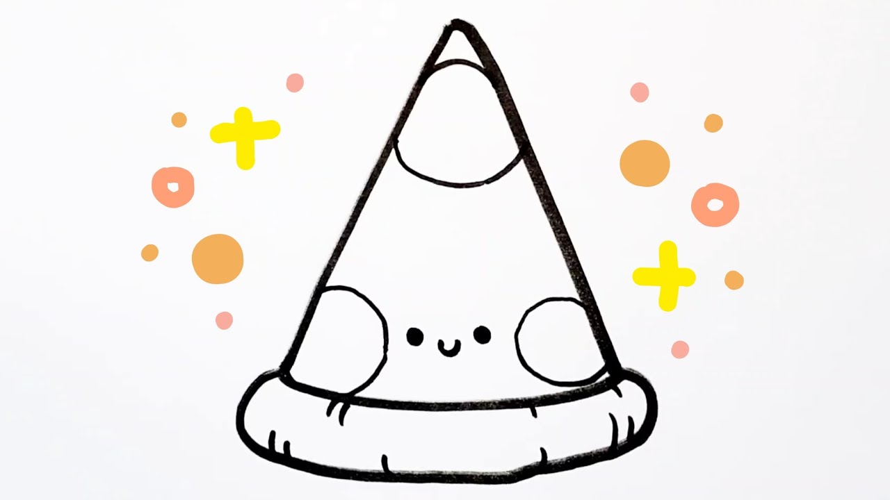 How to Draw a Cute Pizza Easy Step-by-step Drawing Tutorial 귀여운 피자 그림 ...