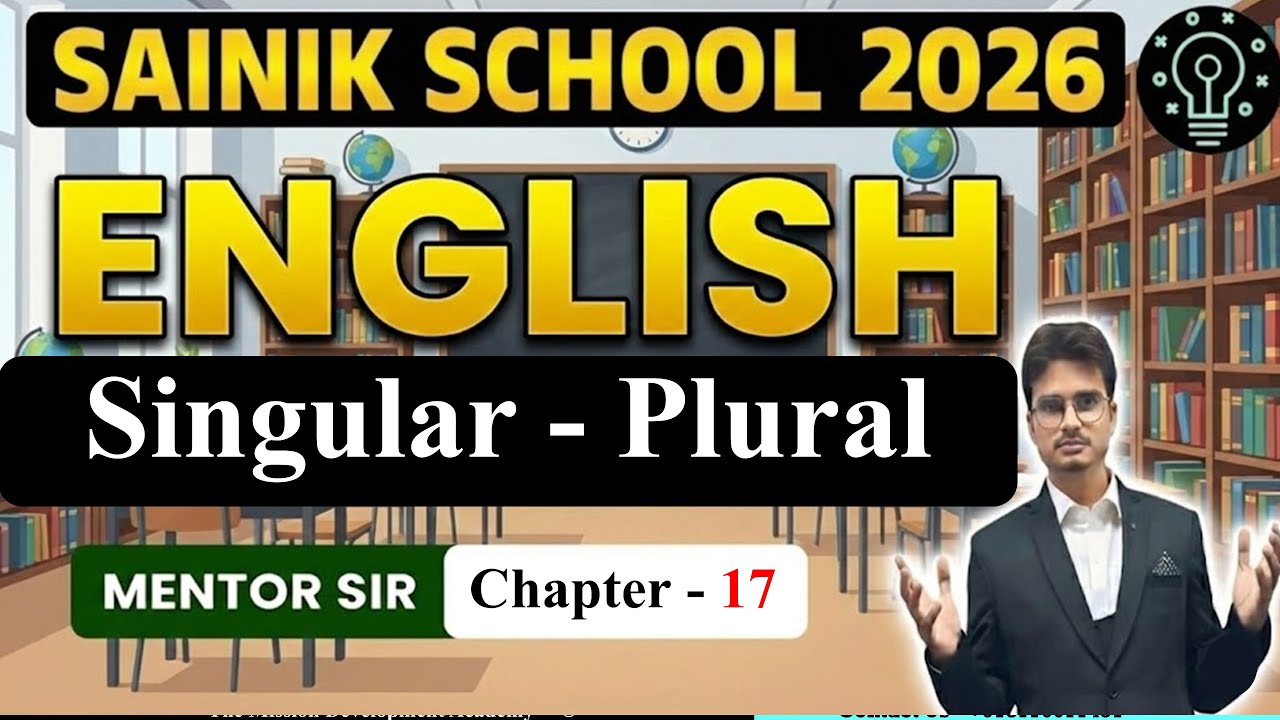 Singular & Plural | Explained | Class 6 English | Sainik School ...