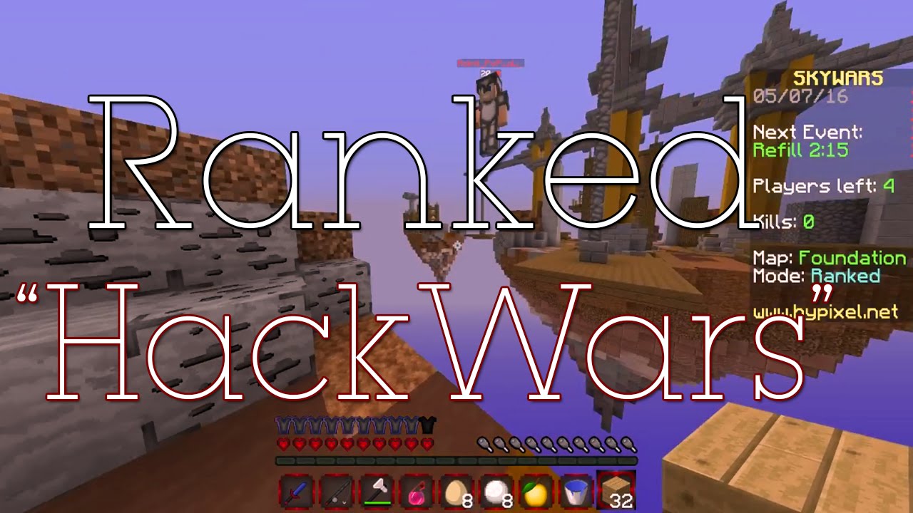 "Ranked Hackwars!" Hypixel Skywars Shorts #6 - YouTube