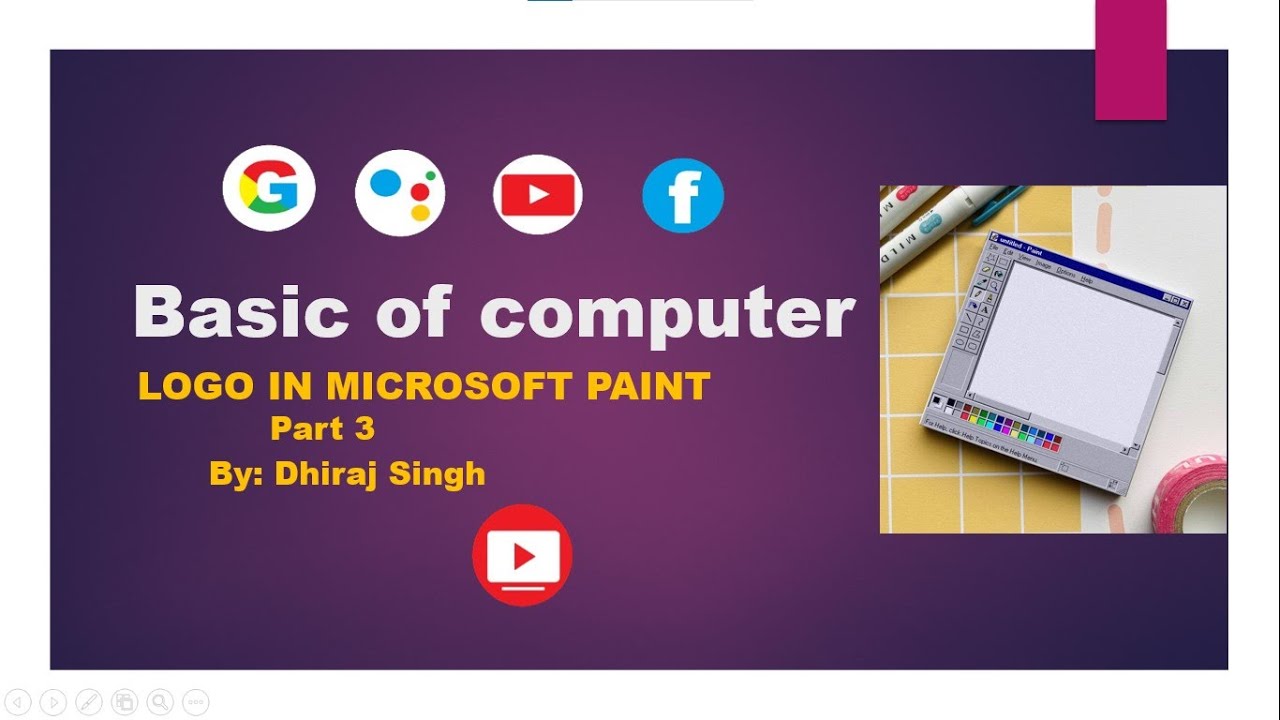 MS Paint | Part 3 | Basic of computer | free ISO certified certificate ...