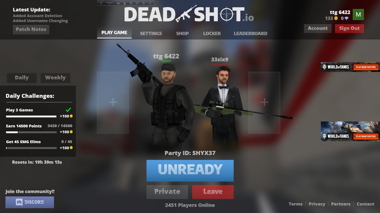 DEAD SHOT io live play with friend. - YouTube
