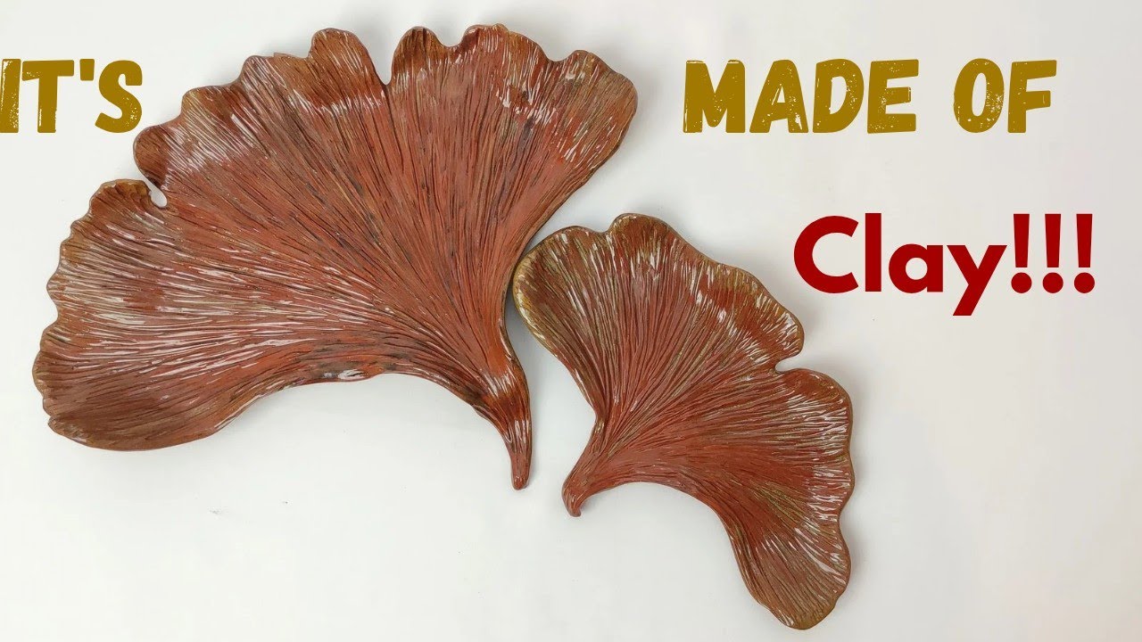Handmade Pottery: How to create Ginkgo leaf Serving platter. - YouTube