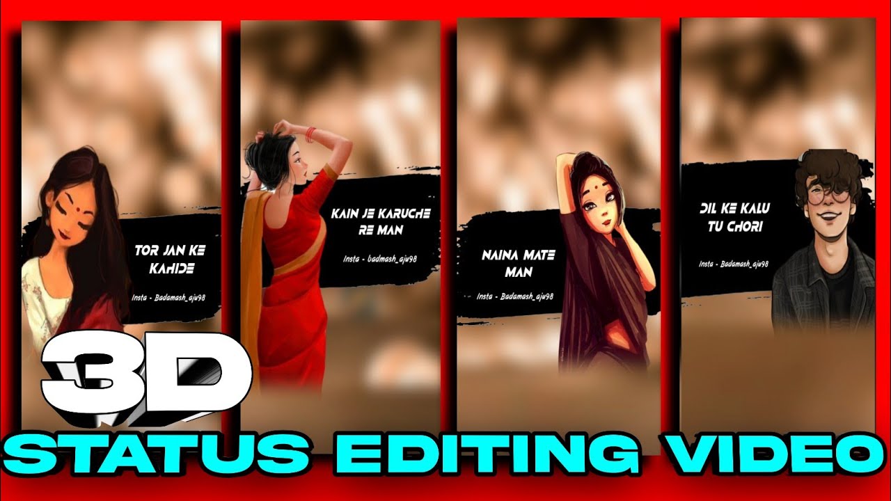 Instagram Trending 3D Status Editing Tutorial Video l 3D Editing ...