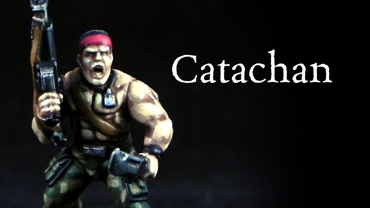 How to paint Imperial Guard Catachan Jungle Fighter - YouTube