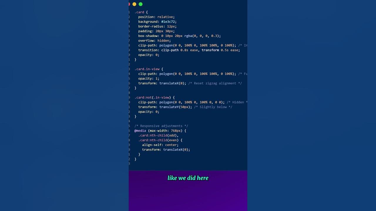 5 Easy Scroll Reveal Animation Html Css Javascript Part 4 Shorts Css Javascript Youtube