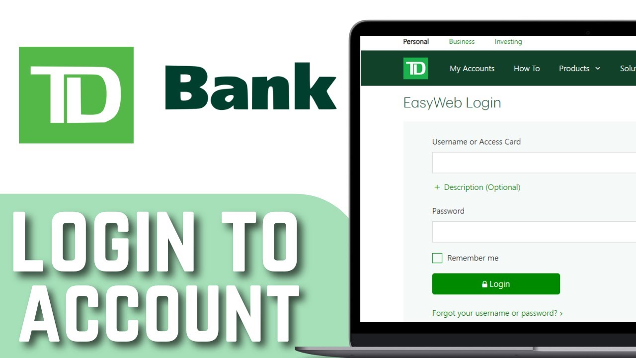 TD EasyWeb Login - How to Sign in to TD Online Banking Easy Web ( Quick ...