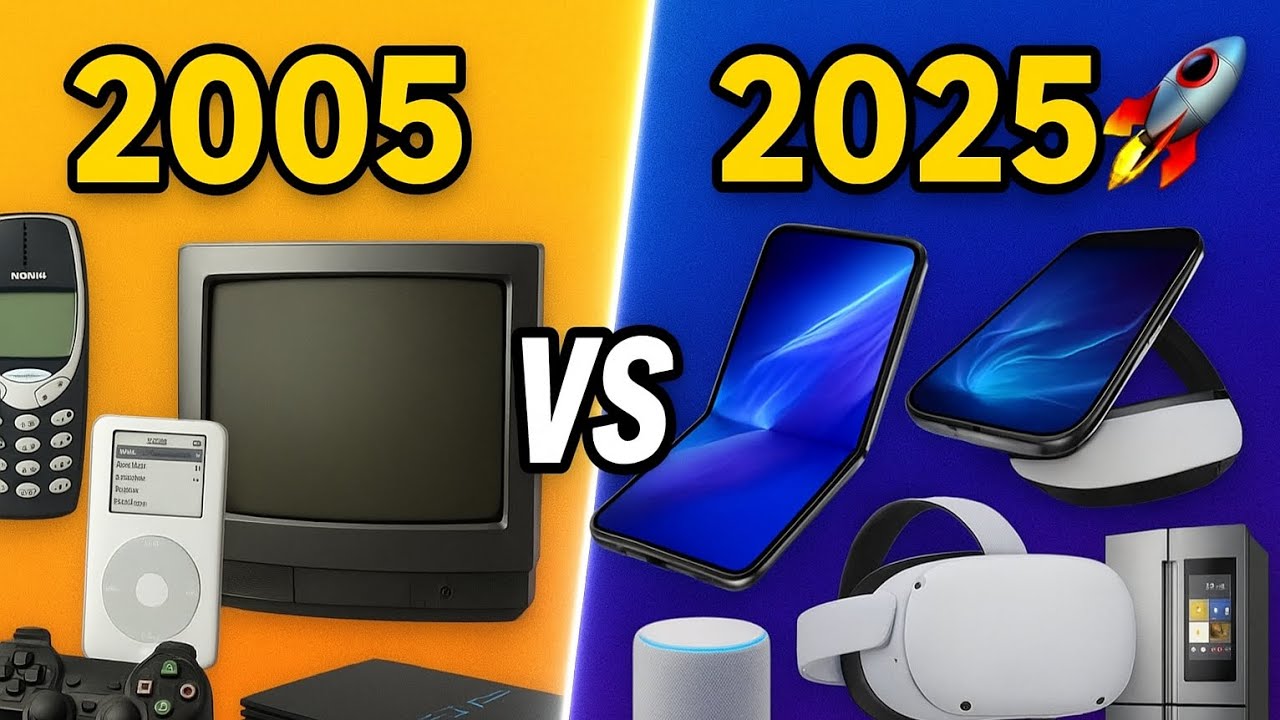 Tech Then vs Now: Gadgets 2005 vs 2025 🔥 Evolution of Phones, PCs ...