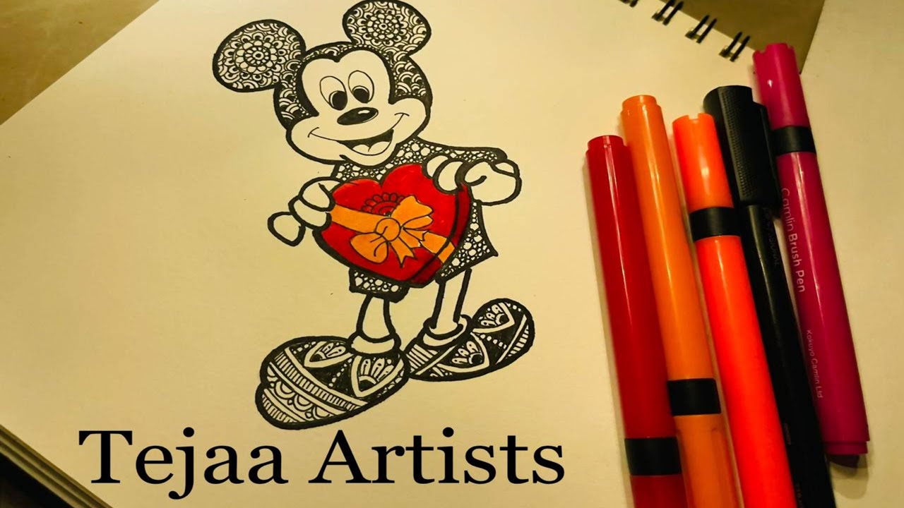 Cartoon Mandala Art || Mandala Art for Beginners || Step by step - YouTube