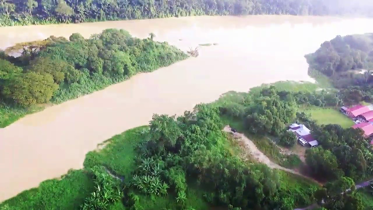 Sungai perak R&R plus highway malaysia aerial view - YouTube