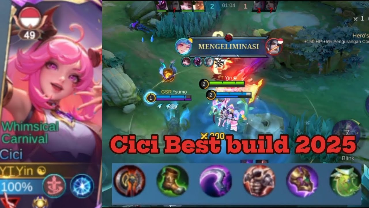 CICI BEST BUILD 2025 EXP LANE | TOP GLOBAL CICI #mobilelegends #mlbb # ...