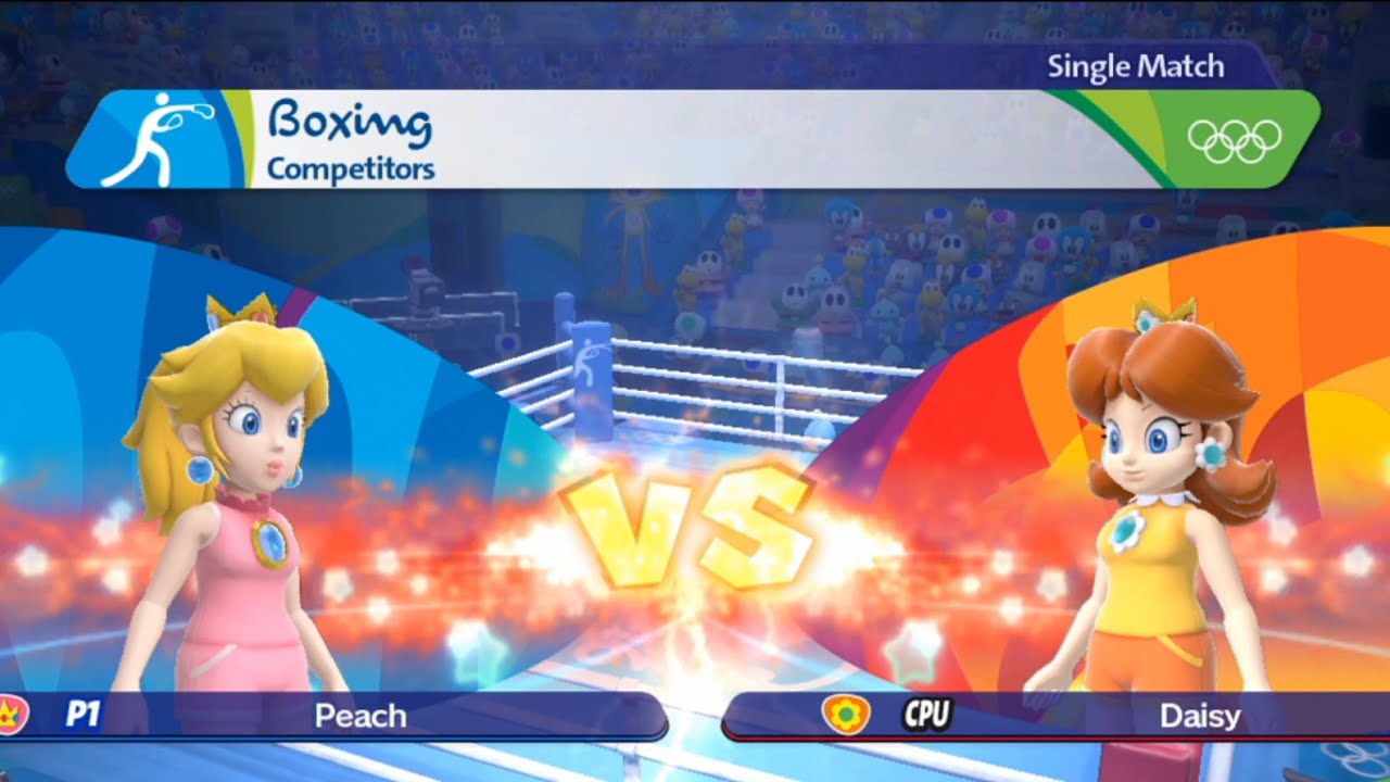 Mario & Sonic at The Rio 2016 Olympic Games - Boxing - Peach Vs Daisy ...