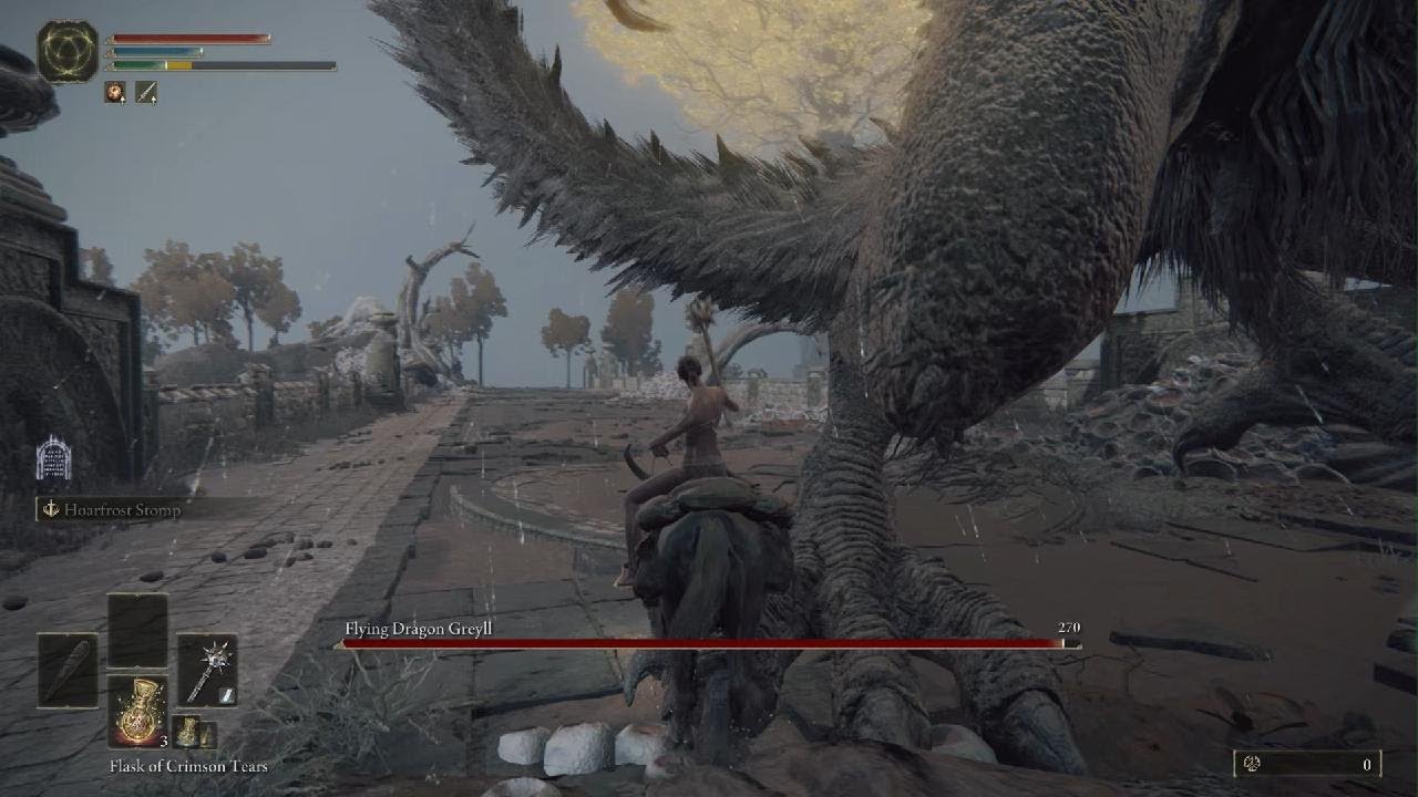 ELDEN RING - Flying Dragon Greyll Easy Kill (Level 1) (No Damage) - YouTube