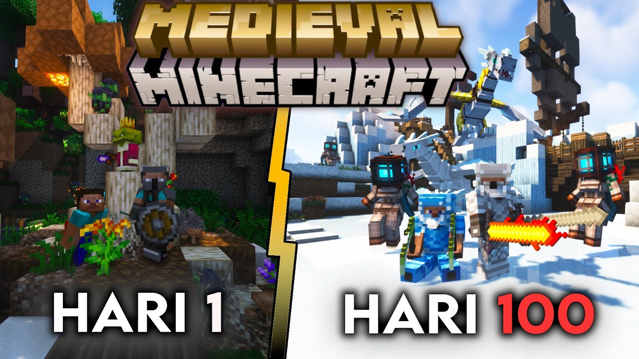 100 Hari Di Minecraft Medieval DUO - YouTube