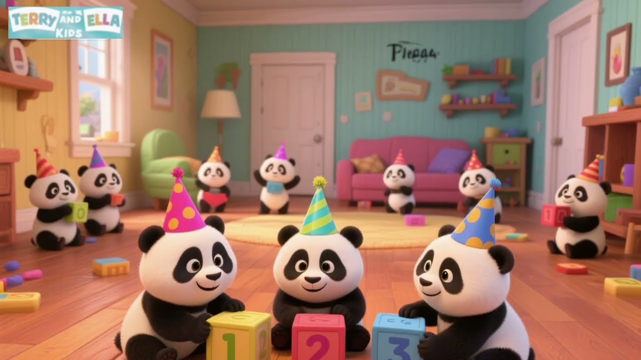 Count from 1 to 10 with little pandas, monkeys, bunnies, hippos, and ...