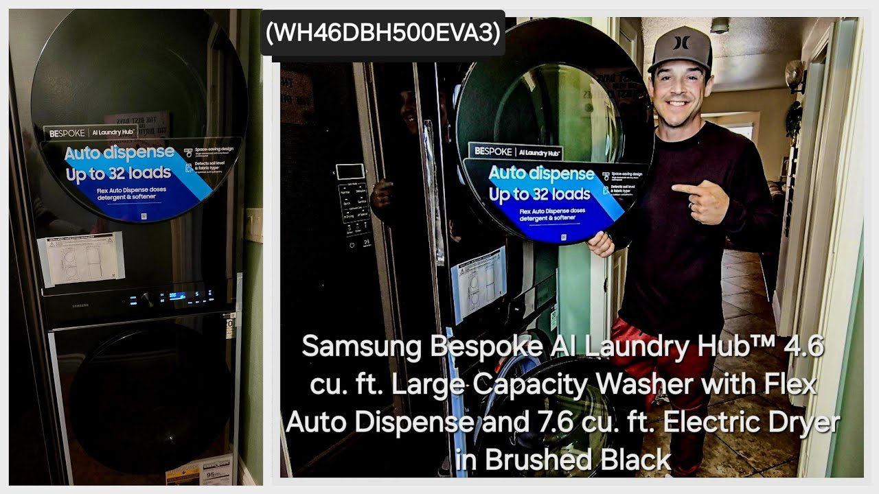 New Samsung Bespoke AI Laundry Hub 4.6cu Flexwasher 7.6cu FlexDryer Auto Dispense Review😱Smart ...