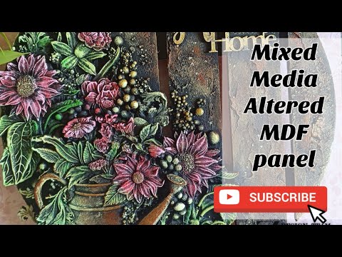 Mixed Media Wall Decor using @DesignWithZuri Moulds || Archu's Art World || Wall hanging ideas