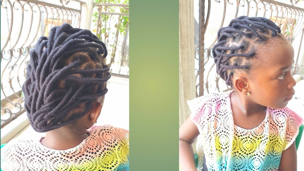 how to:yarn hairstyle/African threading hairstyle using a wool#yarn# ...