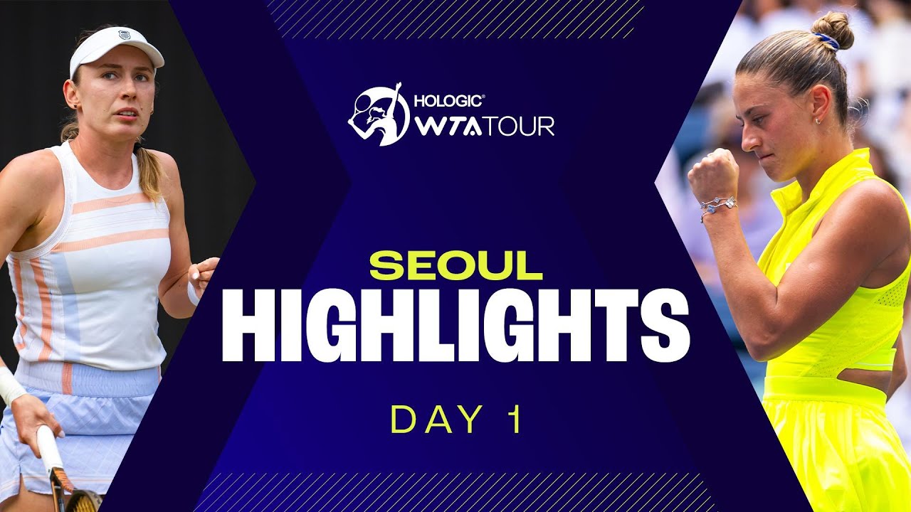 Kostyuk, Alexandrova & Watson in Day 1 action at Seoul 2024 | WTA Match ...