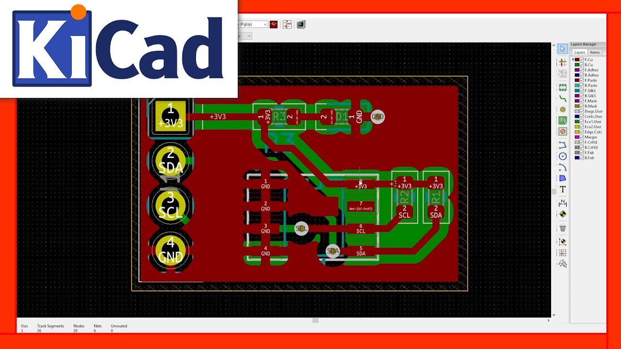Tutoriel KiCad - Le circuit imprimé (PCB) - YouTube