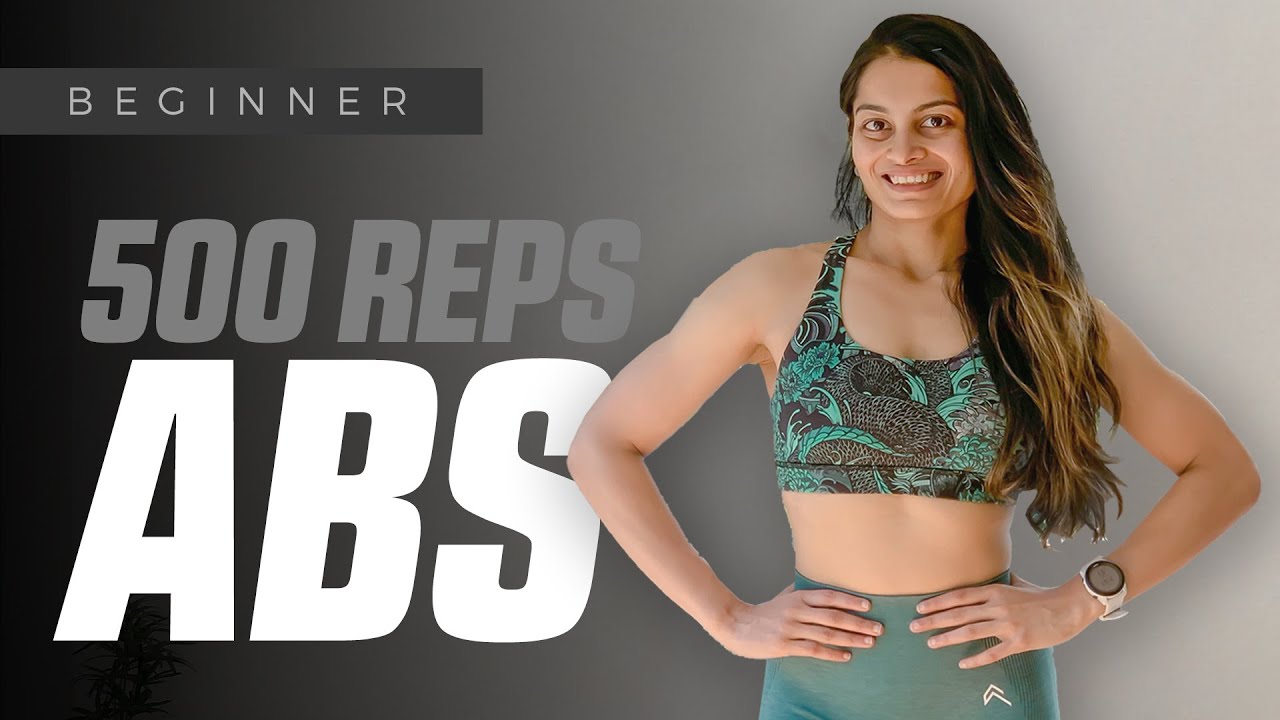 500 REP BEGINNER Neck-Friendly ABS WORKOUT CHALLENGE - No Equipment, No ...