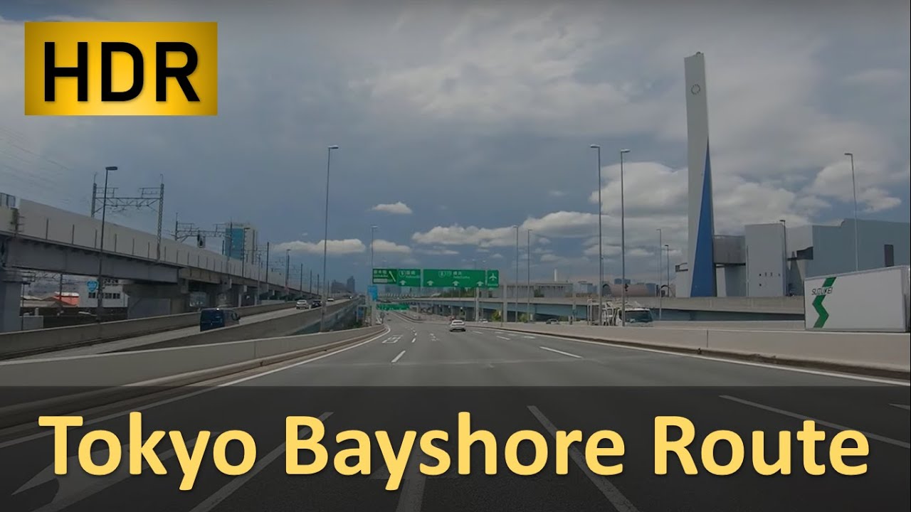 Triple speed Bayshore Route to Rainbow Bridge, TOKYO Metropolitan ...