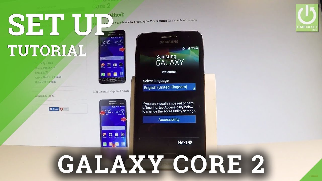 How to Set Up SAMSUNG Galaxy Core 2 - Andorid Activation ...