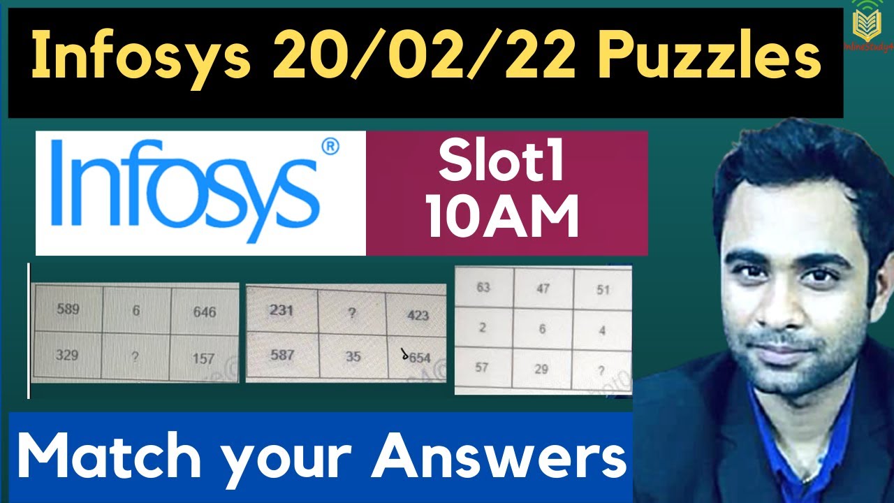 Infosys 20/02/2022 Puzzle Questions | Infosys Puzzles | Infosys 10AM ...