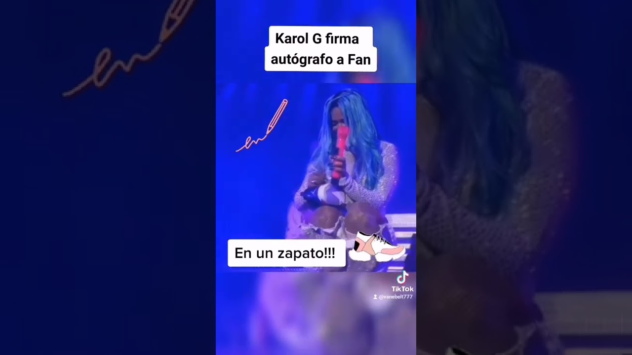 Karol G firma autógrafo a Fan en un zapato 👟🖊️ #karolg - YouTube