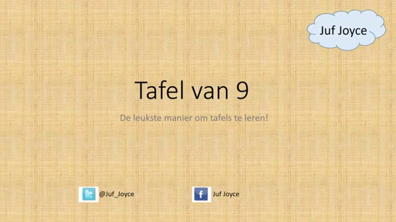Instructie film - Tafel van 9 - YouTube