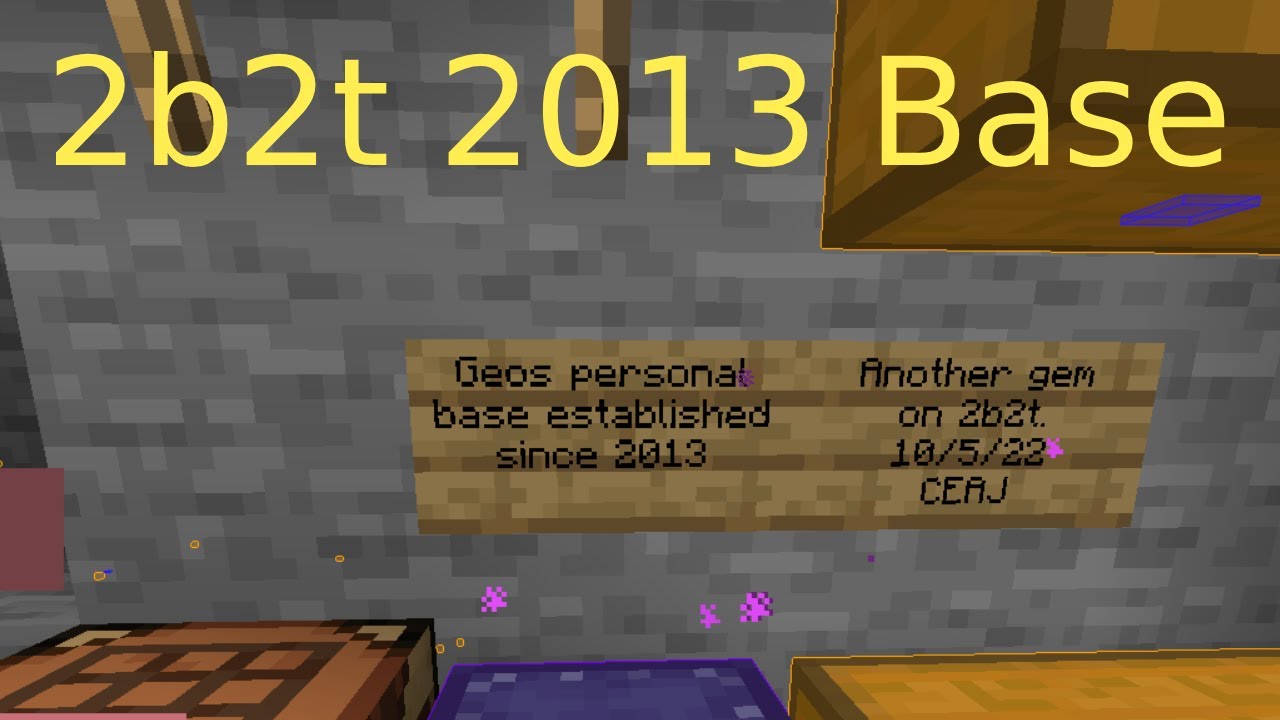 OLD 2013 BASE FOUND! 2b2t 1.19 - YouTube