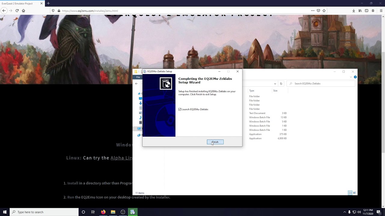 Installing a EQ2Emu server (using the Zeklabs Windows installer) - YouTube