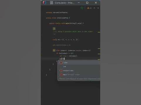 Using two pointers approach shift the zero towards right of an array. #java8 #coding #java #dsa ...