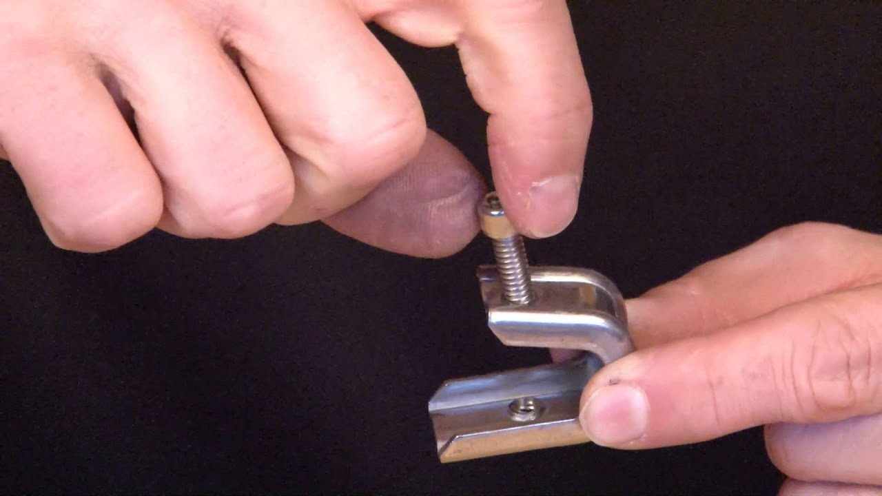 Stainless Steel Beam Clamp With 15/16" Jaw Opening and 1/4-20 Threaded ...