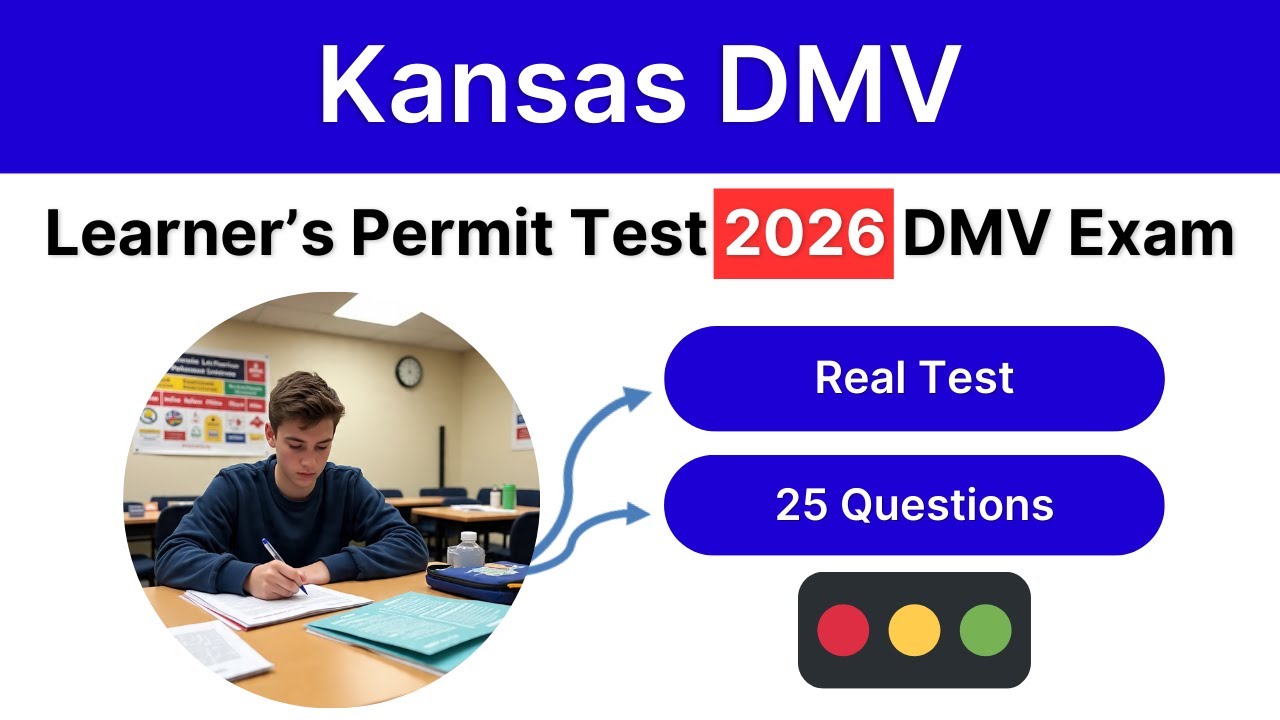 Kansas Learner’s Permit Test 2026 | DMV Practice Exam (25 Questions ...
