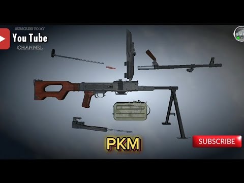 pkm machine gun CLOSEING PARTS AND FIRING - YouTube