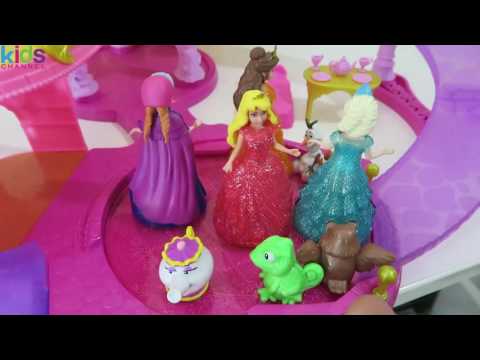 Disney Princess Glitter Glider Castle Magiclip Elsa Anna Belle Sleeping Beauty! - Kidschanel
