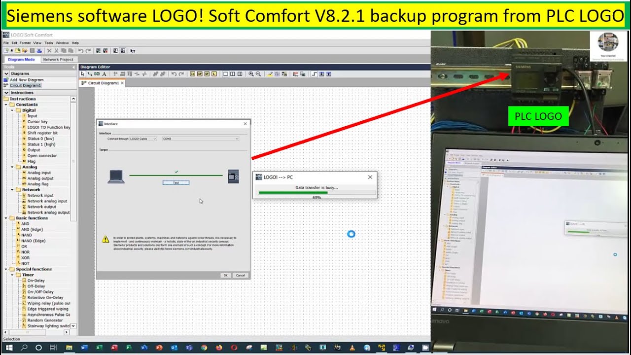 How to backup program from PLC LOGO using software LOGO!Soft Comfort ...