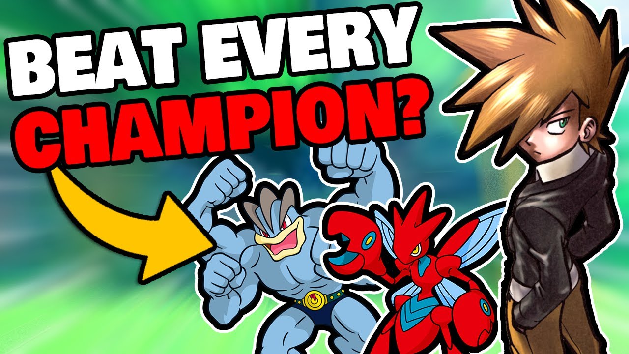 Beating Every Pokemon Games Champion as Blue (Manga) - YouTube