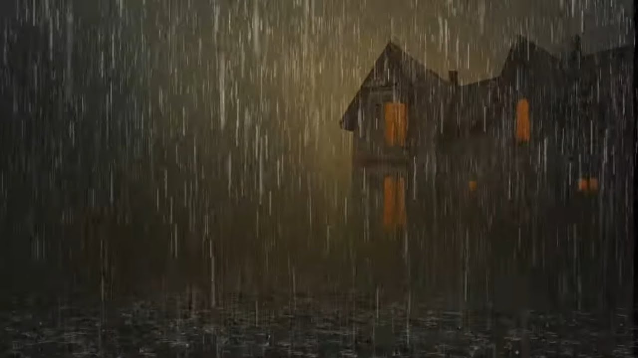 🔴 Rain on a Tin Roof for Sleeping 24/7, Deep Sleep with Heavy Rain ...