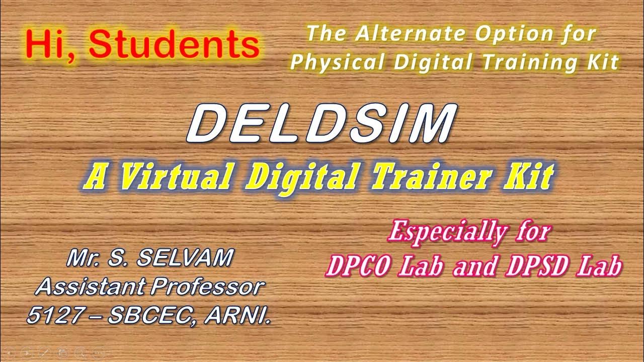 DELDSIM SIMULATION WEBSITE FOR DPCO LAB AND DPSD LAB - A VIRTUAL DIGITAL TRAINER KIT - YouTube