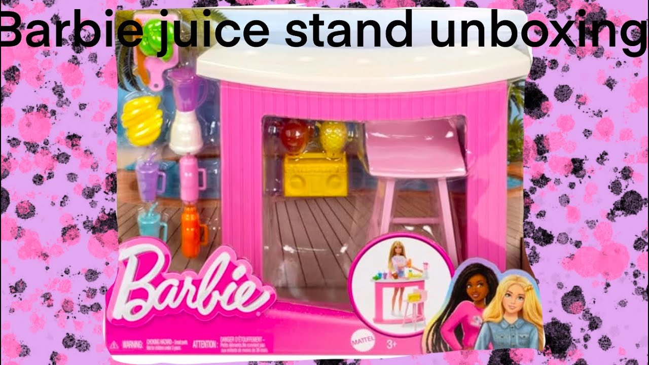 Barbie juice stand unboxing - YouTube