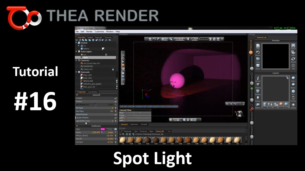 Thea Render --- Spot Light--- Tutorial #16 - YouTube