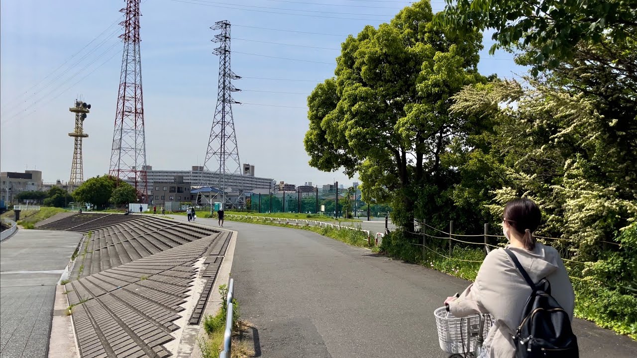 [JAPAN/Yokohama]Tsurumi River Tsurumi area walking scenery[Kanagawa ...
