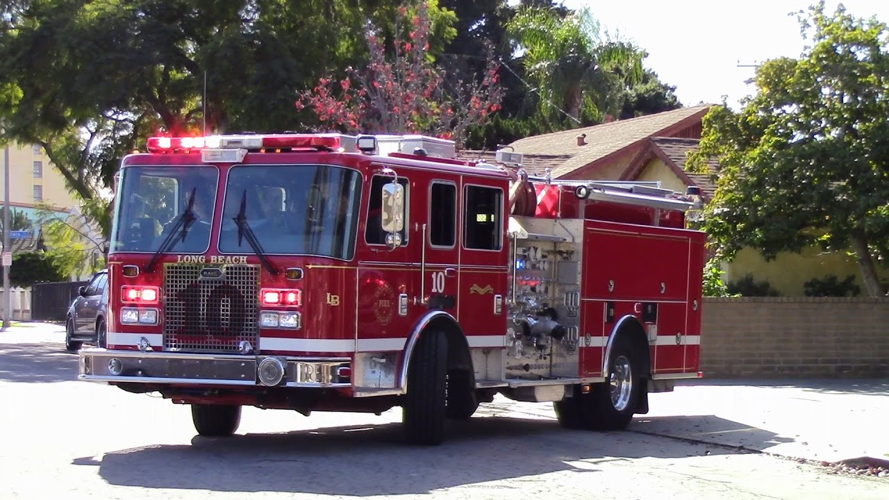 Long Beach Fire Dept. Old & New Engine 10 (& Rescue 10) - YouTube