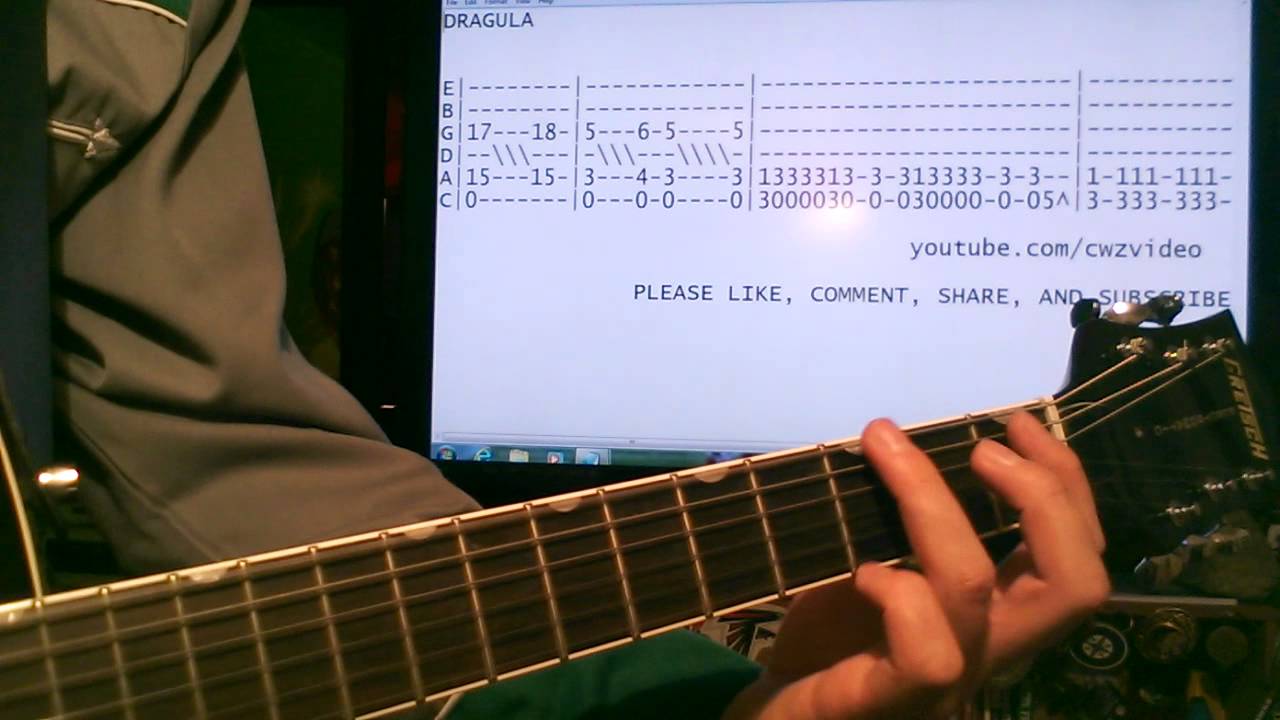 Rob Zombie Dragula Guitar Tab Lesson - YouTube