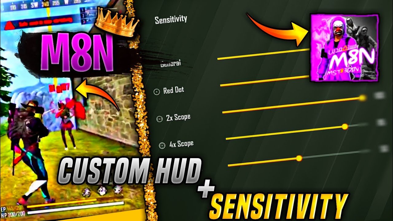 M8N sensitivity and custom hud 2021||fastest player secret settings ...